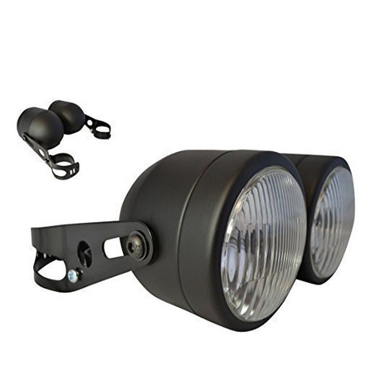 Dual Dominator Headlights w/Brackets – Lake Moto